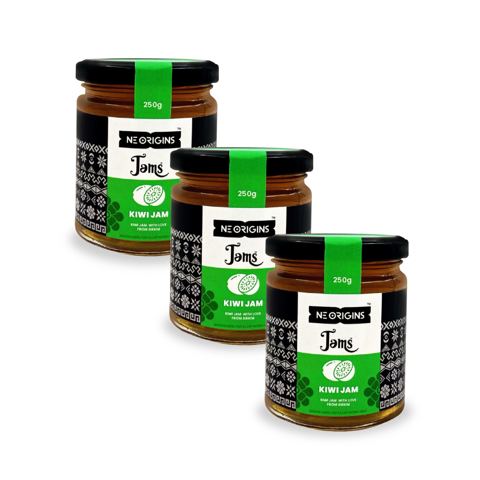 Kiwi Jam, 250g, Pack of 3 - NE Origins